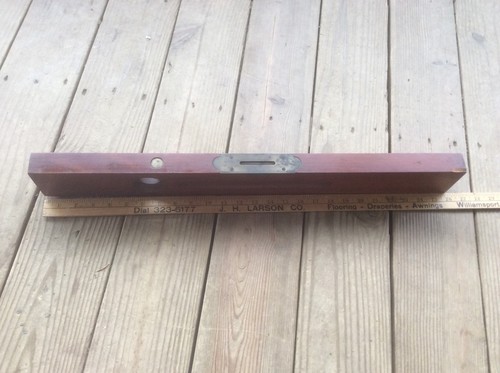 Vintage Wood Stanley Adjustable Level Brass And Wood | eBay