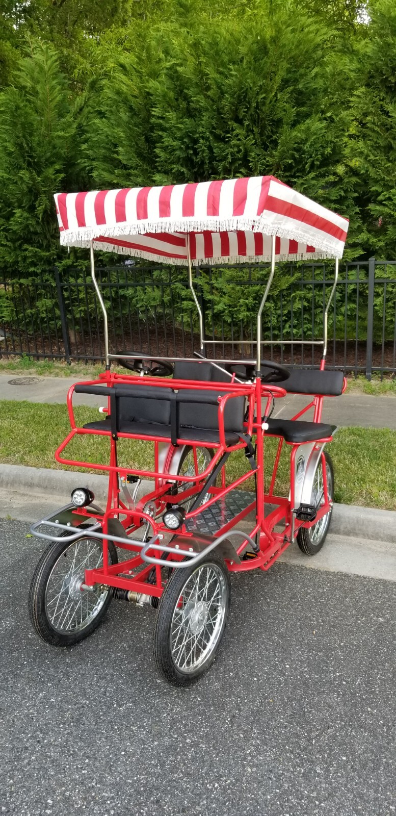 Surrey Bike Single Bench, Red, Beach Surrey Bikes, Quadracycle, 4 wheel ...