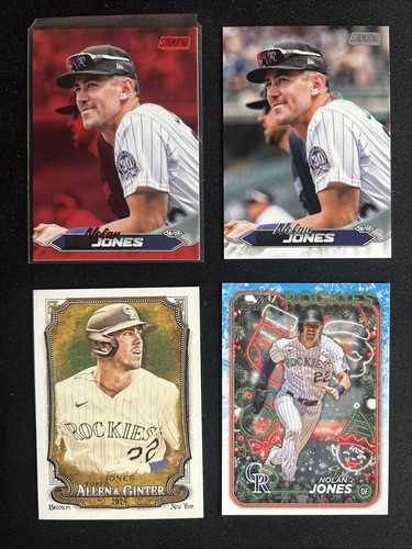 Nolan Jones 4 Card MLB Baseball Trading Card Lot Stadium Club Red ...