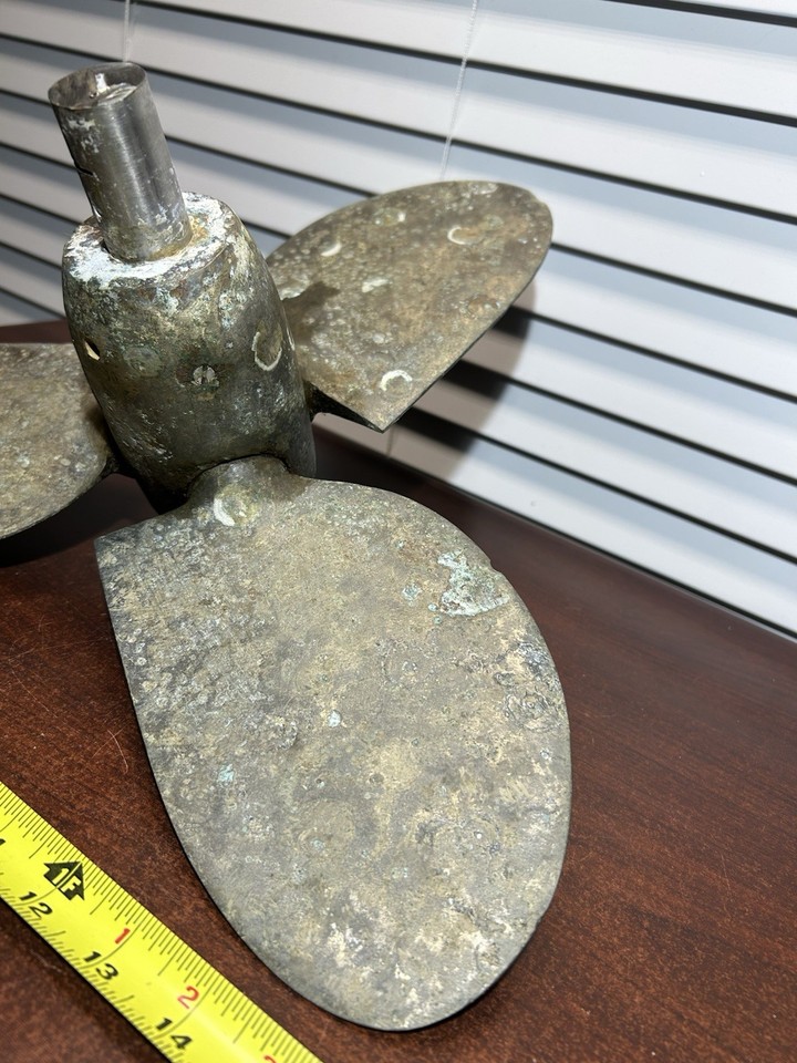 Bronze 3 Blade Feathering Sailboat Propeller - Unknown Maker | eBay