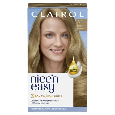 Clairol Nice N Easy Tintura Per Capelli Biondo Freddo Medio 8C | eBay