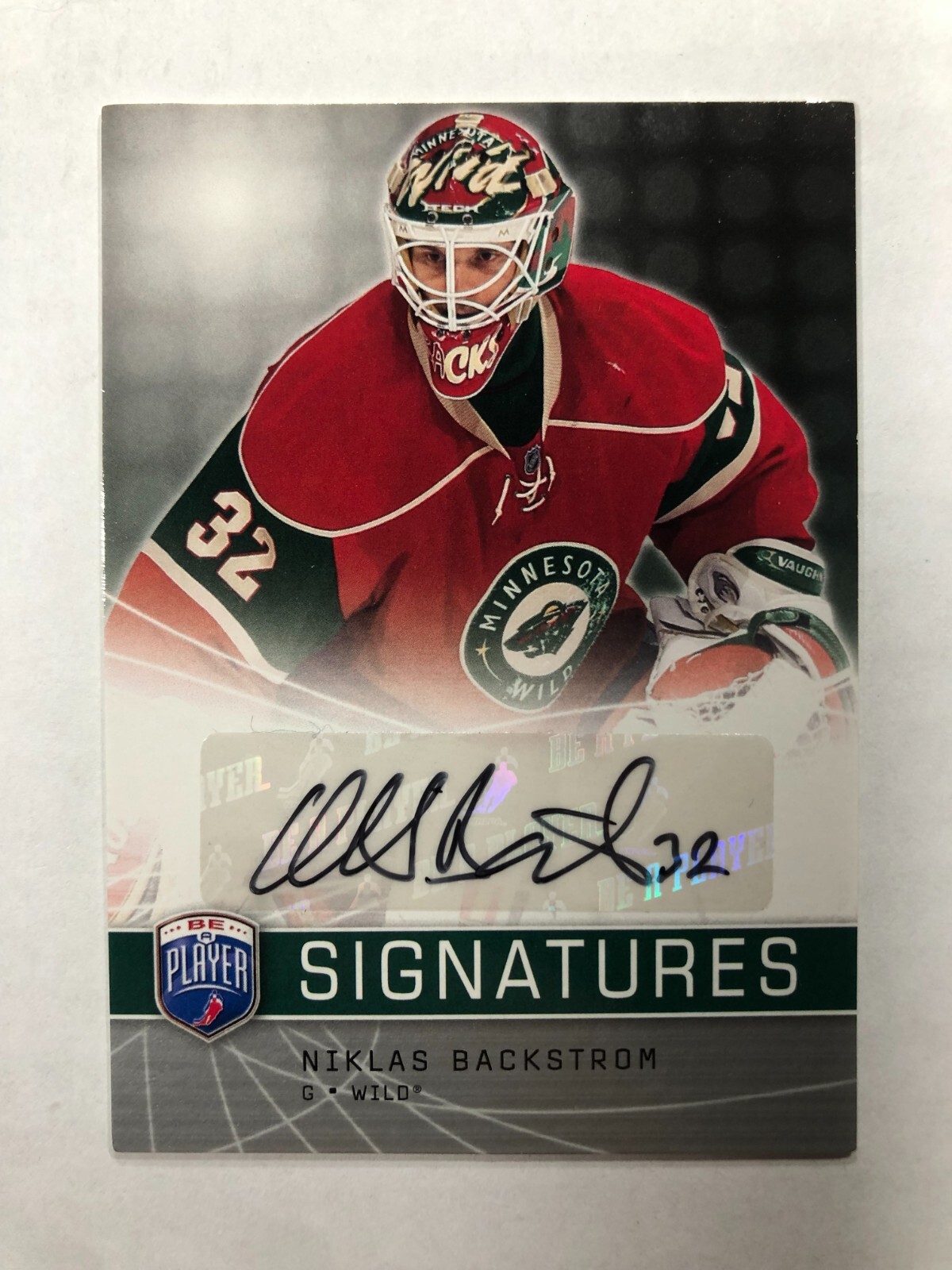 NIKLAS BACKSTROM 2008 09 BE A PLAYER SIGNATURES AUTOGRAPH CARD S-NB ...