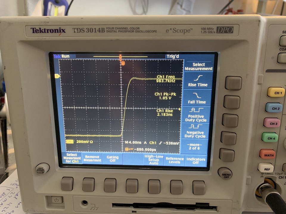 Low 2196 use-hours Calibrated Tektronix TDS3014B Digital Oscilloscope ...