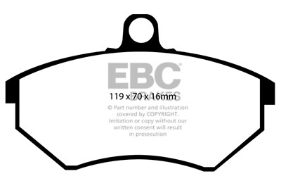 EBC Brakes DP3841C Redstuff Ceramic Low Dust Brake Pads Fits Golf Jetta ...