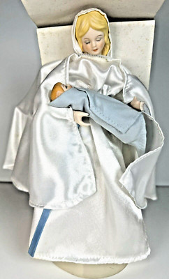 Vintage NOS Mary Holding Jesus Tree Topper Boxed 9” RARE HTF Lighted | eBay