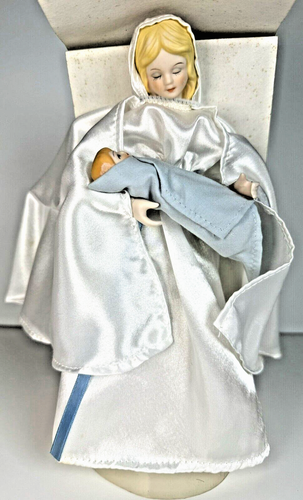 Vintage NOS Mary Holding Jesus Tree Topper Boxed 9” RARE HTF Lighted | eBay