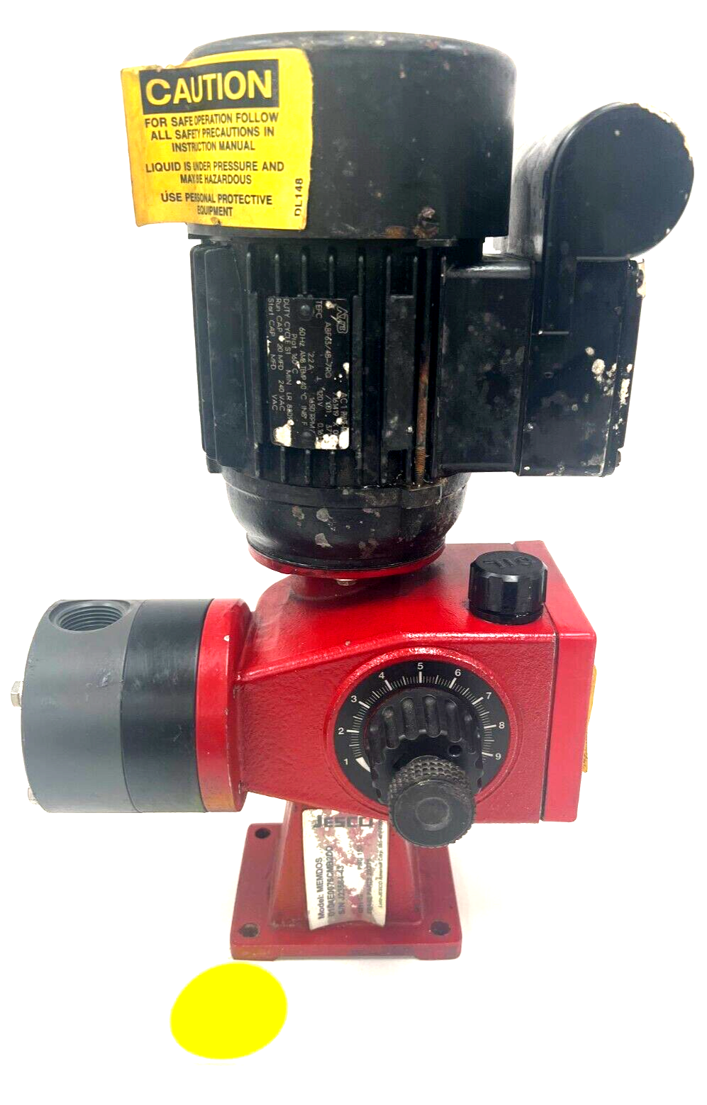 LUTZ-JESCO MODEL MEMDOS E 0104E0076CMB2DD S/N J23564-43 METERING PUMP ...