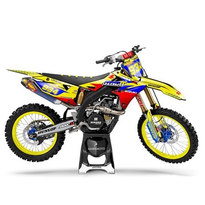 Wicked Mx Graphics Kit Fits Suzuki RM RMZ DRZ RM 65 80 85 100 110 125 ...