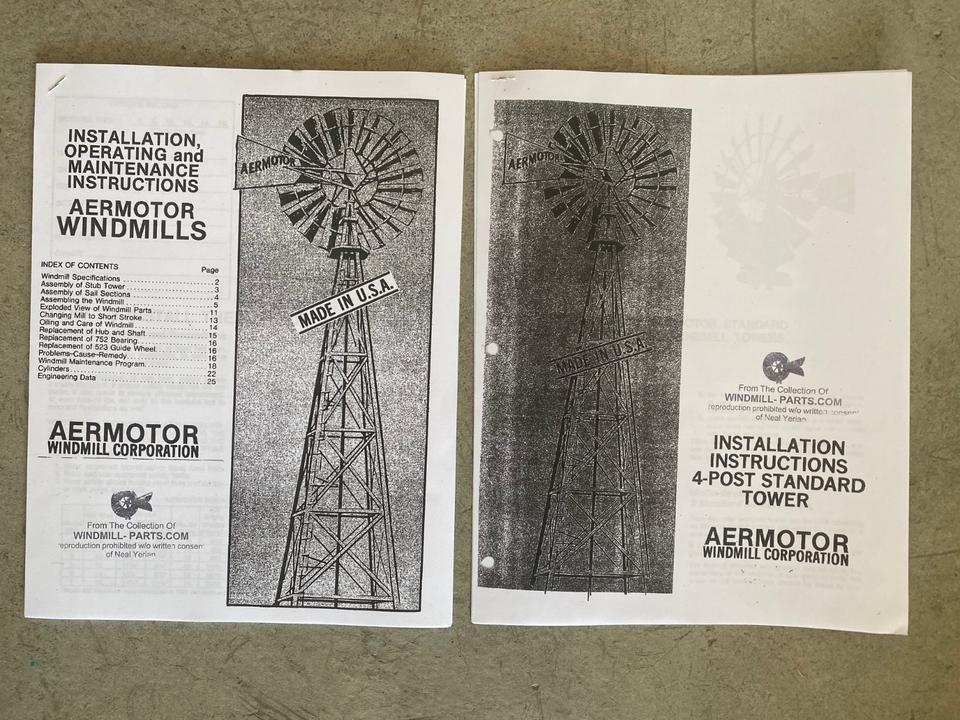 8ft Aermotor A-702 rebuilt Windmill with New 21ft Tower | eBay
