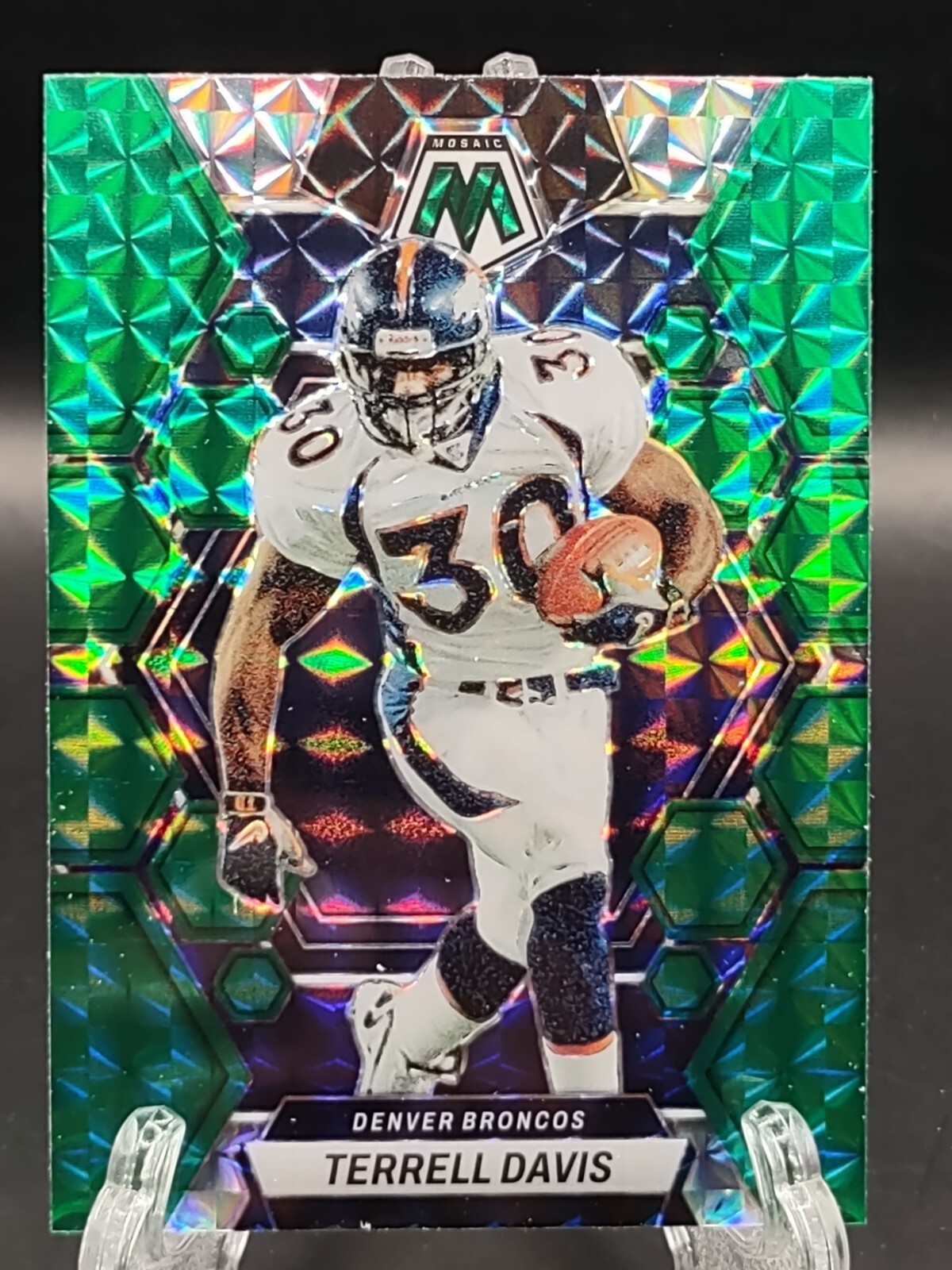 2023 Panini Mosaic Terrell Davis Green Mosaic Prizm #73 Denver Broncos ...