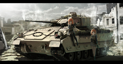 Anime bradley fighting vehicle girls tank und panzer Playmat Gaming Mat ...