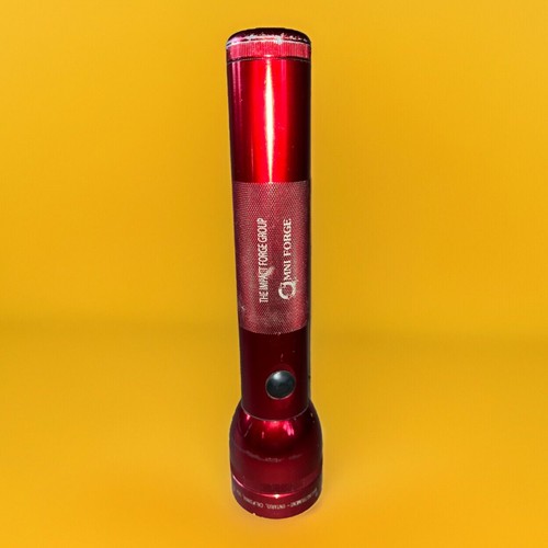 Mag-Lite 10" 2 D Cell Battery Red Flashlight Maglite Maglight Made In ...