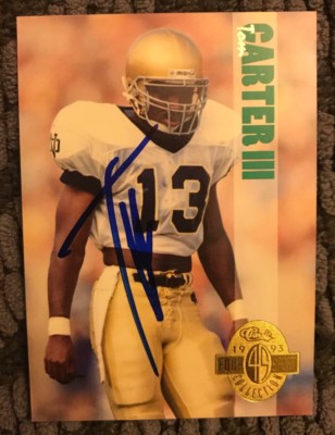 Tom Carter Signed Trading Card Autographed Notre Dame Irish Legend | eBay