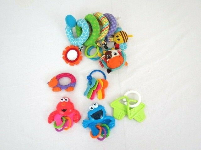 Infantino Baby Toys Key Rattles Teething Ring Cookie Monster Elmo | eBay