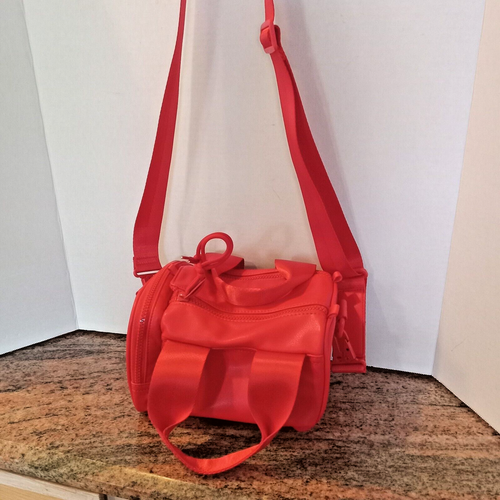 New with Tags Fabletics Red Vegan Leather Mini Crossbody/Satchel Bag | eBay