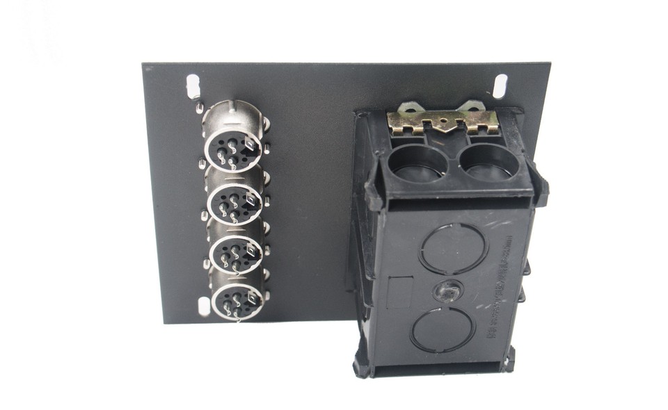 Elite Core Audio Stage Floor Box w/4 XLR Female Mic Connectors & AC ...