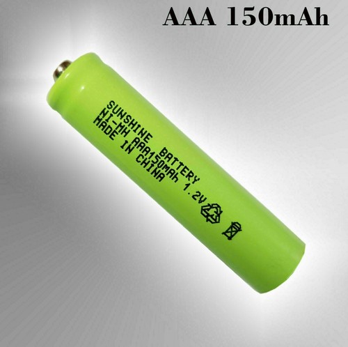 2 x Ni-MH AAA 150mAh 1,2V Akku für SOLAR-Leuchten Lampen Akkus Batterie ...