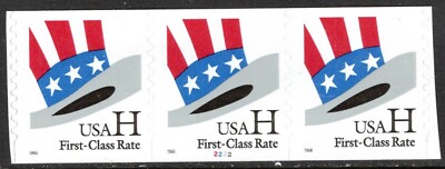 US Stamp Scott #3264, 33c, Uncle Sam Hat, Coil Strip of 3, MNH SCV$1.95 ...