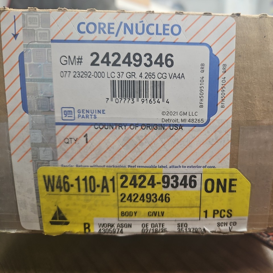 GENUINE GM FIT 12-23 AUTOMATIC TRANSMISSION CONTROL VALVE BODY 24249346 ...