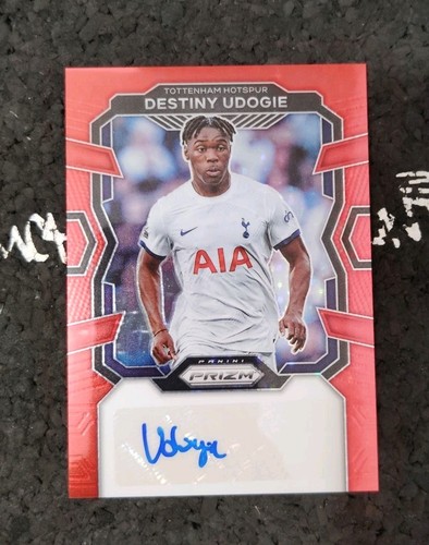 2024-25 Panini Prizm Destiny Udogie Auto Red Star Prizm Tottenham ...
