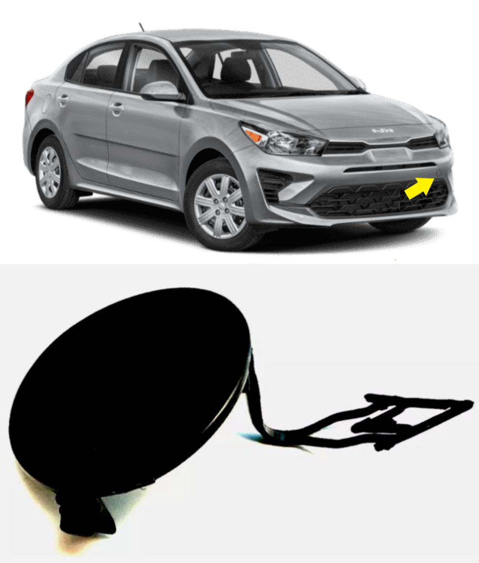 2021-2023 Kia Rio Front Bumper Eye Cap Tow Hole Cover Hook | Lifetime ...