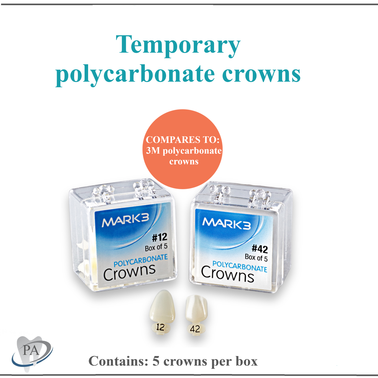 Dental Temporary Crowns Polycarbonate Crowns For Anterior & Bicuspid ...