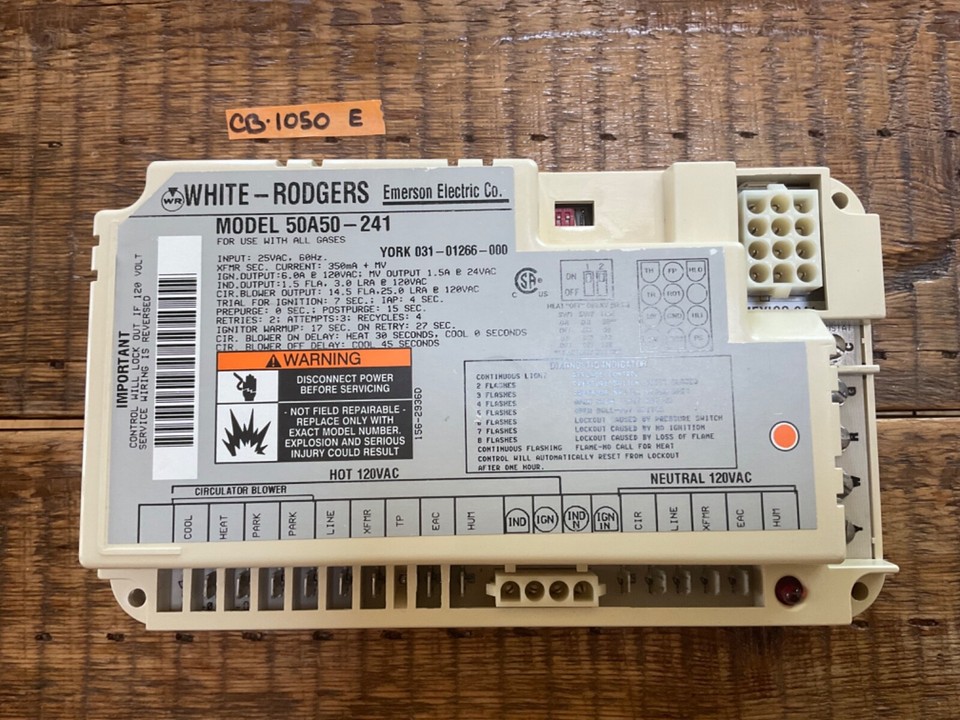 Furnace Control Circuit Board 50A50-241 031-01266-000 White-Rodgers | eBay
