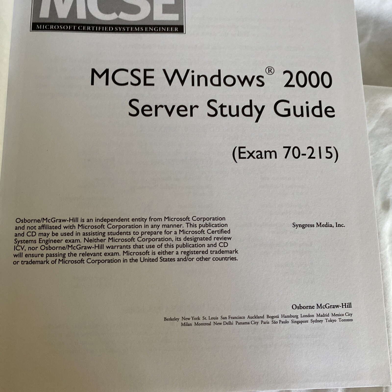 Microsoft Certified Systems Engineer Ser.: MCSE Windows 2000 Server ...