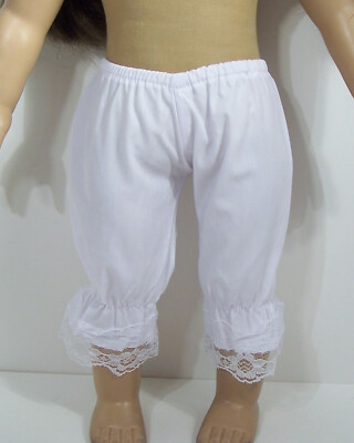 White Pantaloon Bloomers Pantalettes Doll Clothes For 18” American Girl ...