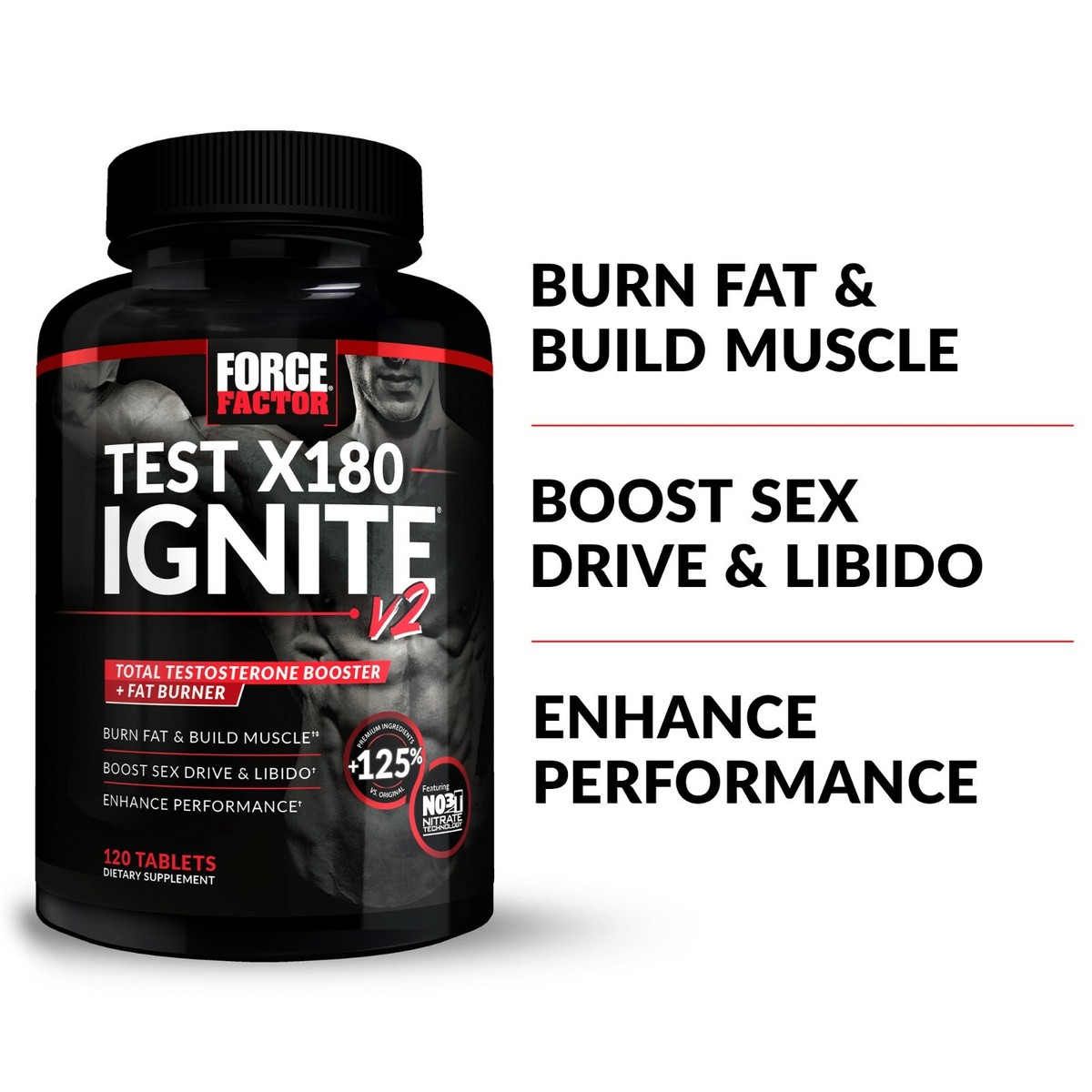 Force Factor, Test X180 Boost, 60-120 Tablets/Caps, 46% OFF