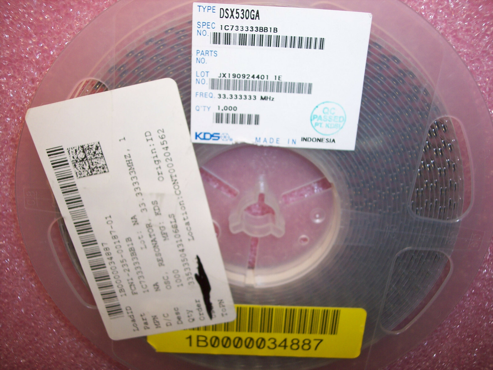 QTY (100) DSX530GA-33.333333MHz KDS SMD CRYSTAL RESONATORS 3.2x5mm 33 ...