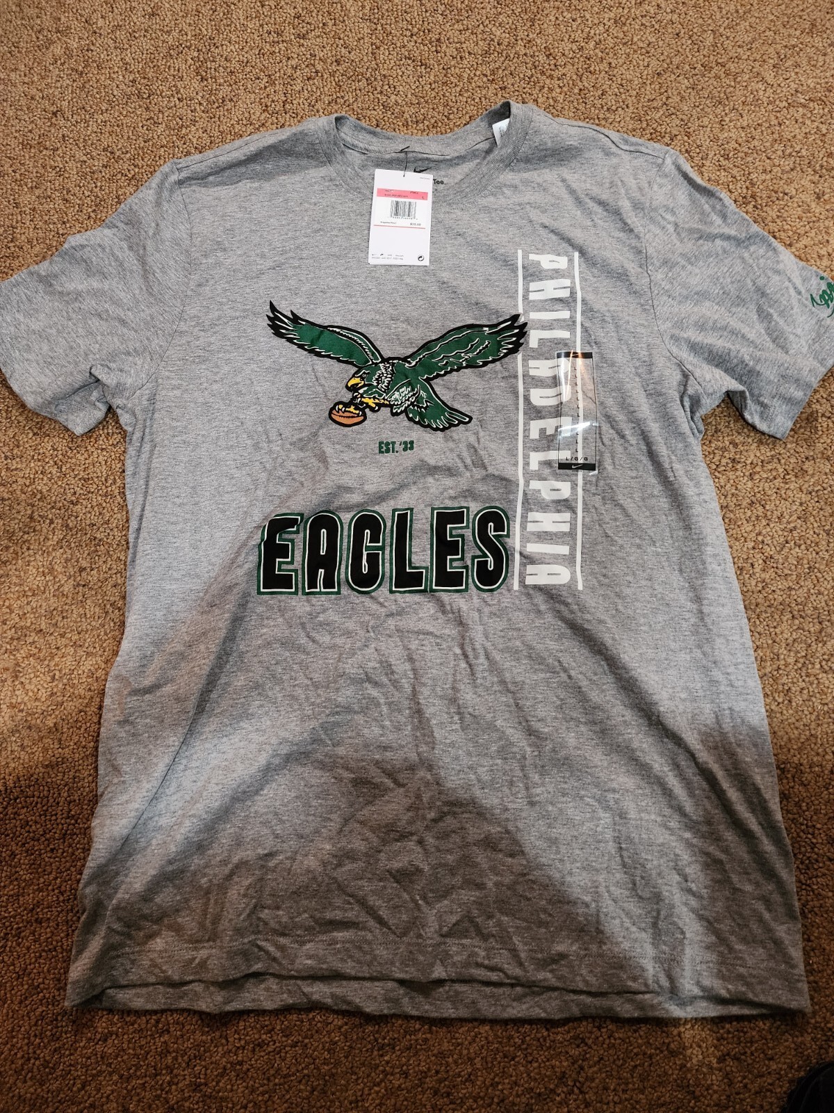 NEW MENS NFL TEAM APPAREL PHILADELPHIA EAGLES GRAPHIC TEE T-SHIRT SIZE ...