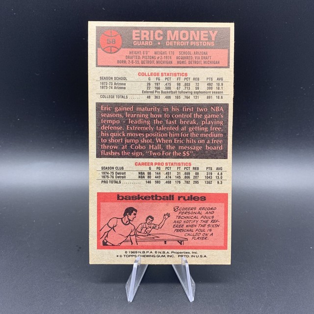 1976-77 Topps - #58 Eric Money (RC) for sale online | eBay