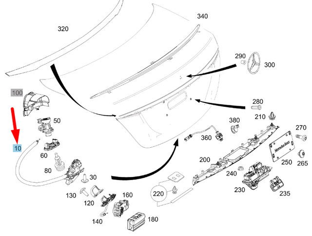 Genuine 2014 Mercedes-Benz W205 Rear Tailgate Lock A2047500485 for sale ...
