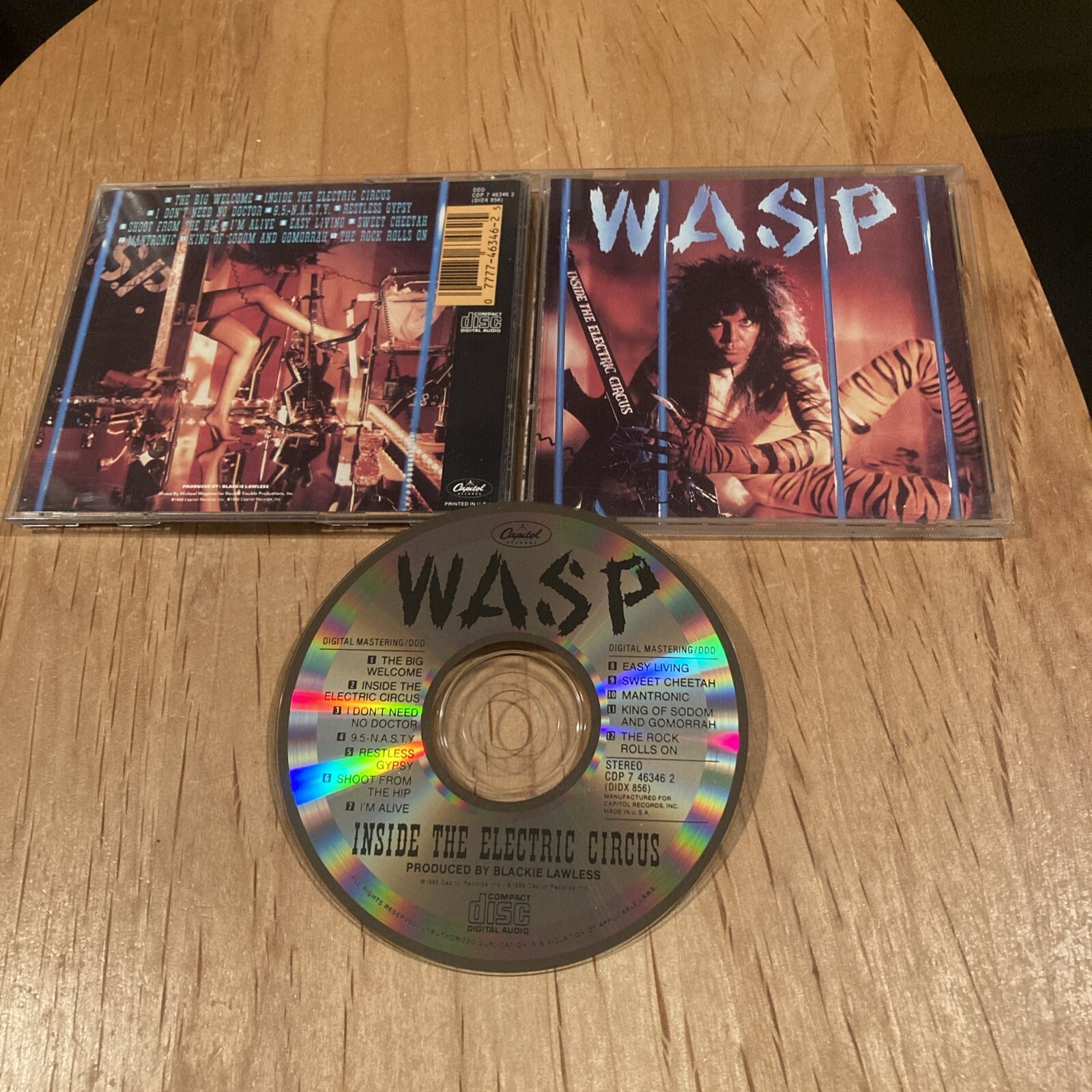 W.A.S.P. Inside The Electric Circus CD 1st US press wasp twisted sister ...