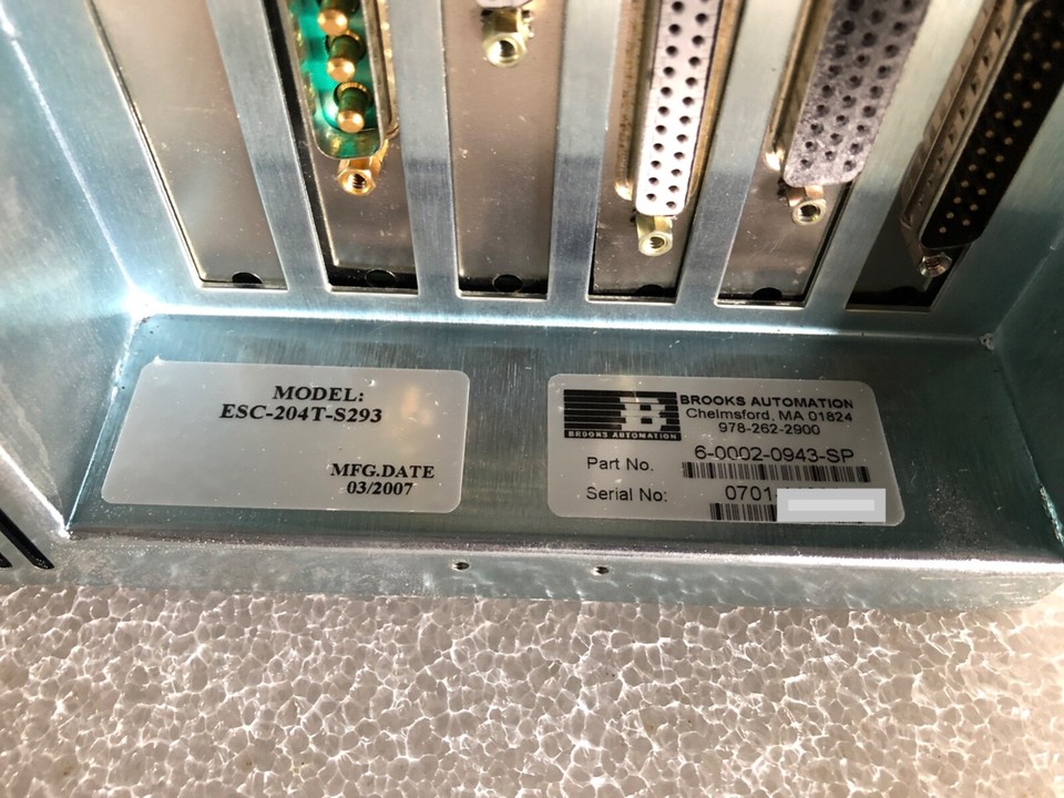 Brooks Automation ESC-204T-S293 Robot Controller, 6-0002-0943-SP ...