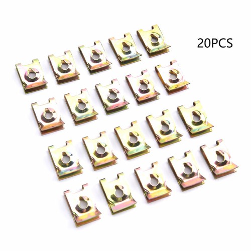 20pcs Car Screw Base U-Type Clips Car Fastener Clips Motor Automobile ...