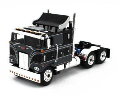 2022 DCP 1:64 *GREY & BLACK* Peterbilt 352 COE Semi Truck w/Air Foil ...