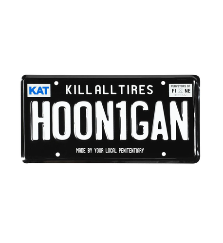 Official Hoonigan Ken Block White / Black Metal Licence Plate | eBay