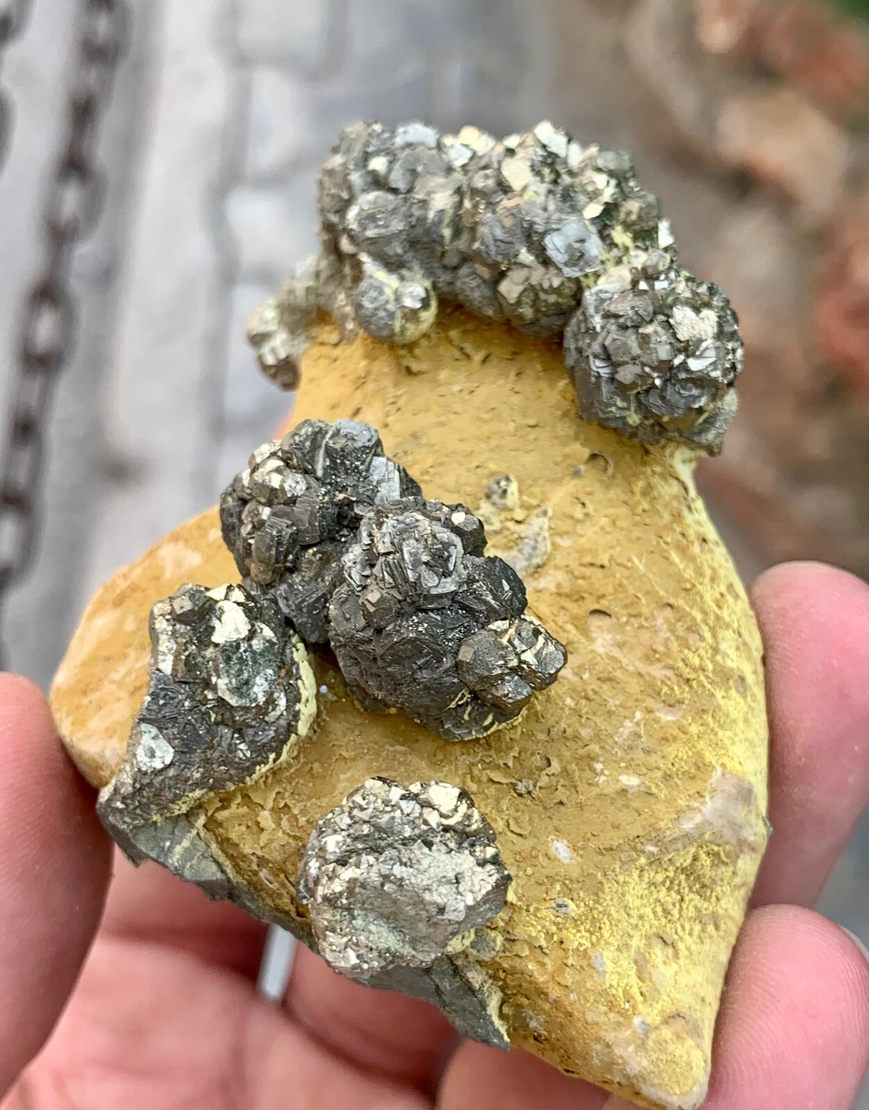 202 Gram Golden Pyrite Crystals Bunch on Limonite Matrix From Manshera ...