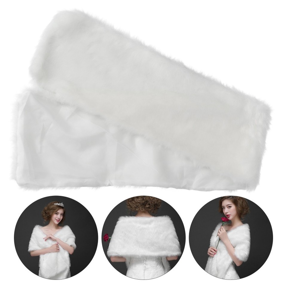 1pc Bridal Wool Shawl Wedding Bride Dress Winter Thick Warm Shawl ...