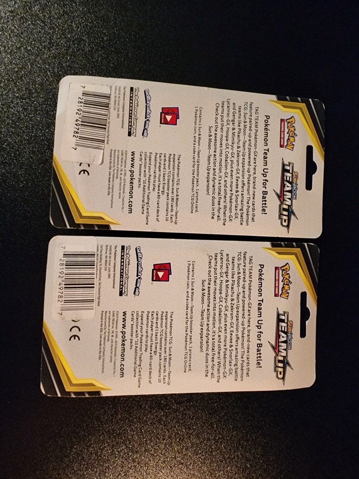 Sealed TEAM UP Blister Packs (Pikachu SM162 + Mimikyu SM163) Pokemon ...