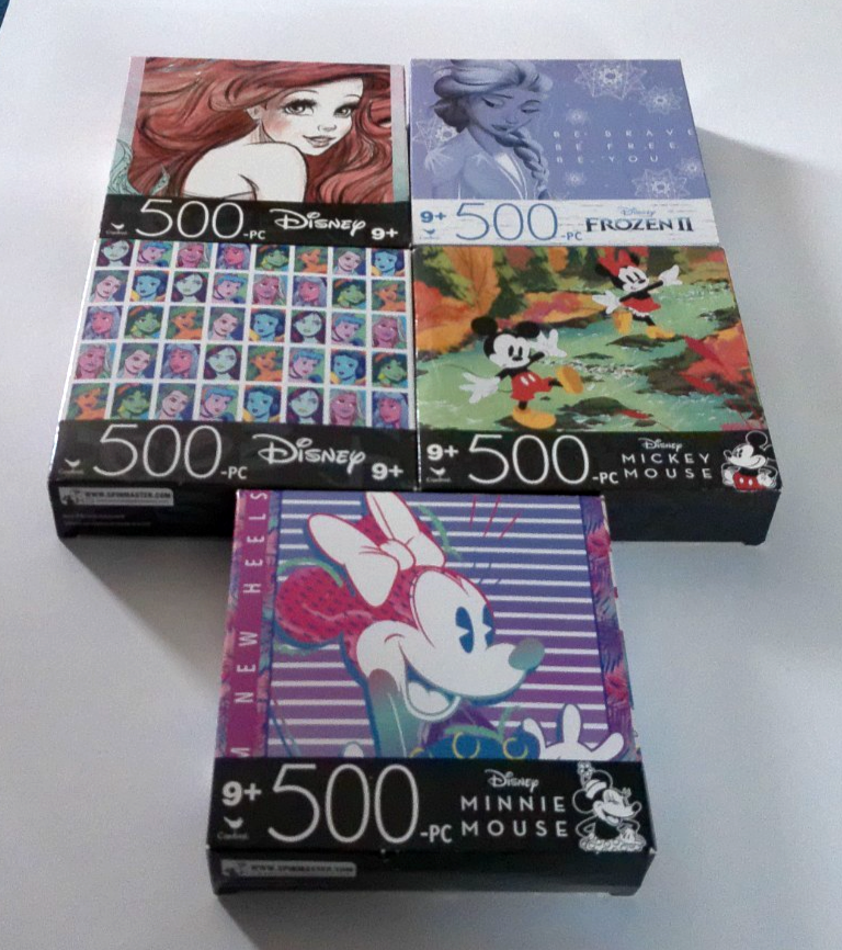 Lot of 5 Various Cardinal Disney 500 Piece Jigsaw Puzzles - All Brand ...