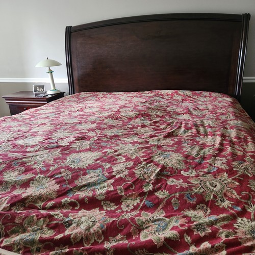 CHAPS Comforter Queen Red Floral Reversible Home Bedding Quilt Ralph ...