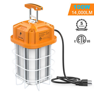 LED Temporary Work Light Fixture 100Watt Linkable Construction High Bay ...