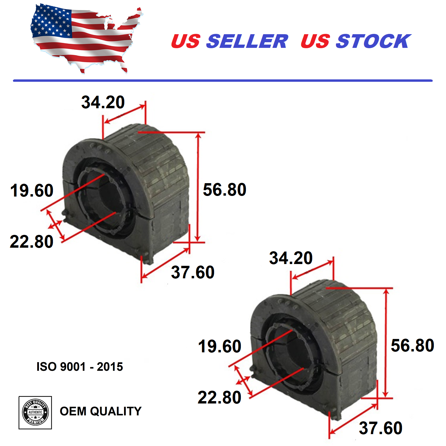 Stabilizer Bar Bushing Pair Front for Porsche Panamera 2010-2016 "Check ...