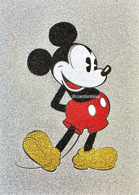 NEW! Papyrus Disney Mickey Mouse All Glitter Birthday Card | eBay