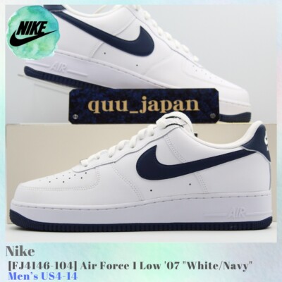 Nike Air Force 1 Low '07 White / Navy FJ4146-104 Men's US4-14 NEW | eBay