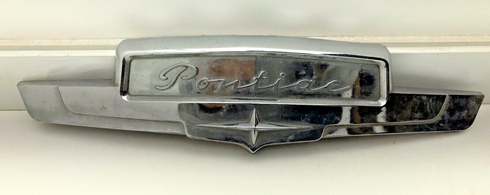 1950 Pontiac Hood Ornament Front Trim Molding Emblem Badge Shield | eBay