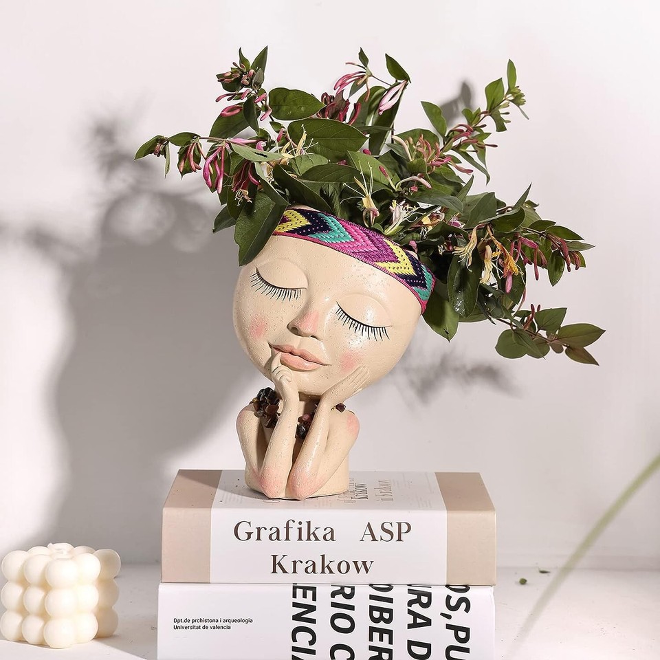 Large Face Planter Pot Face Flower Pots for Indoor and Outdoor Plants ...